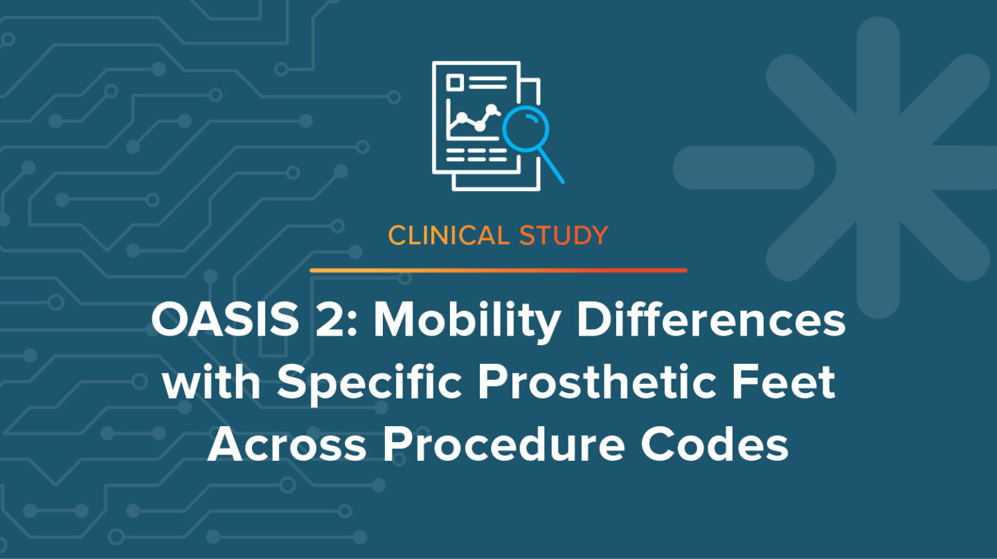 OASIS 2: Mobility Differences with Specific Prosthetic Feet Across ...